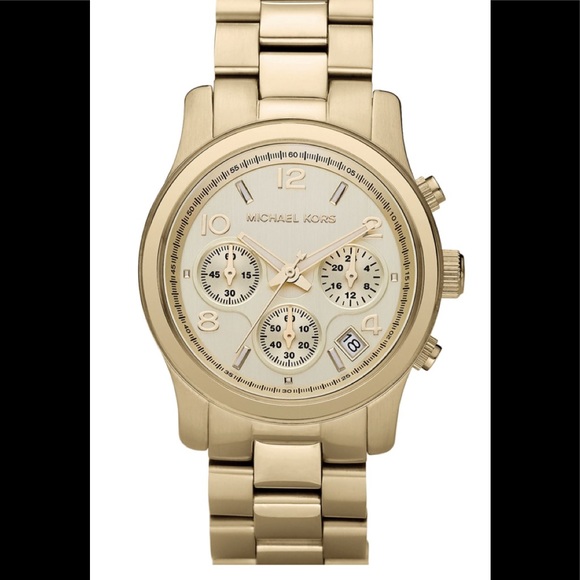 Michael Kors | Jewelry | Michael Kors Gold 38mm Chronograph Watch ...